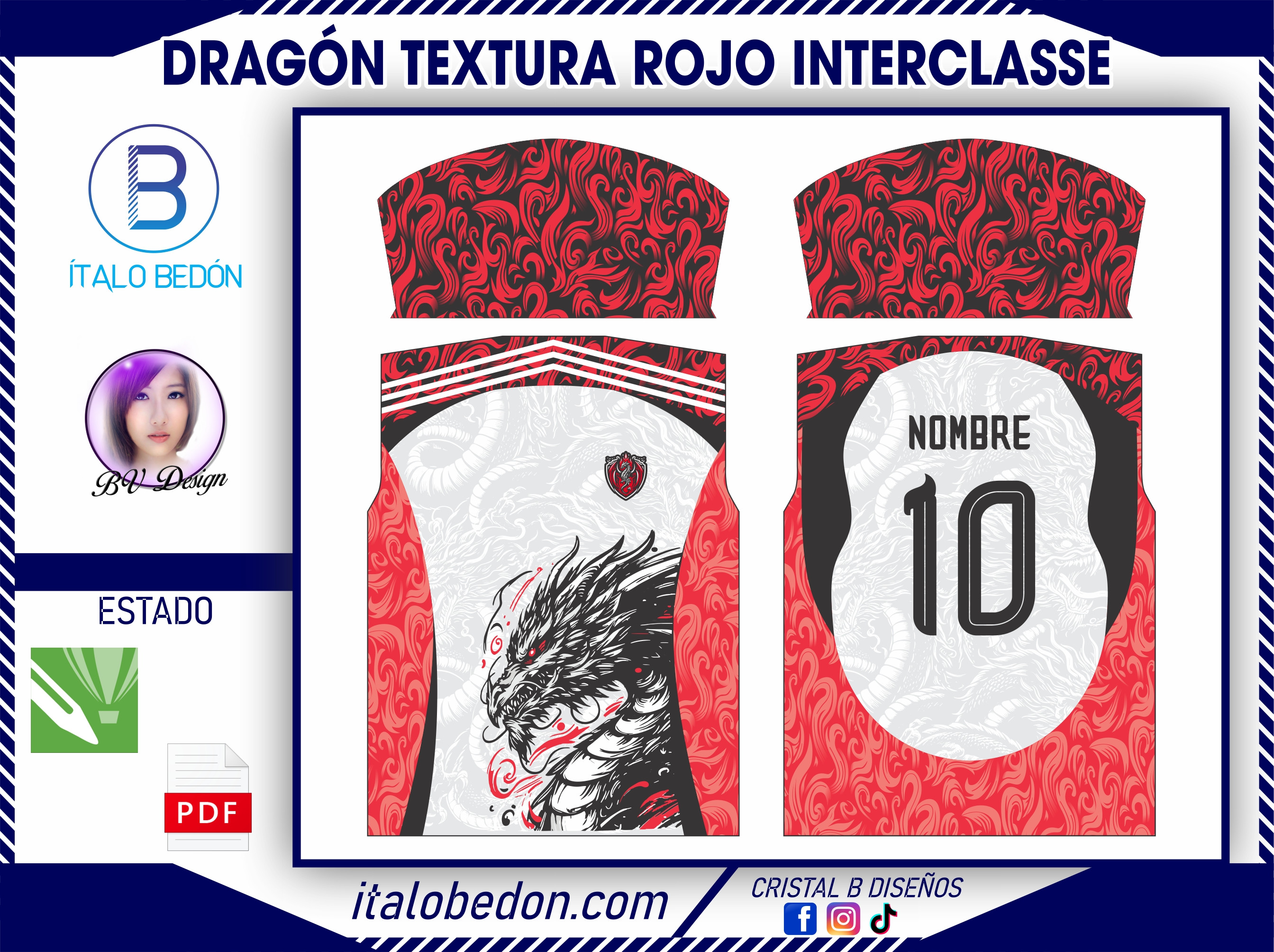 DRAGÓN TEXTURA ROJO INTERCLASSE 2 2025 | ITALO BEDON